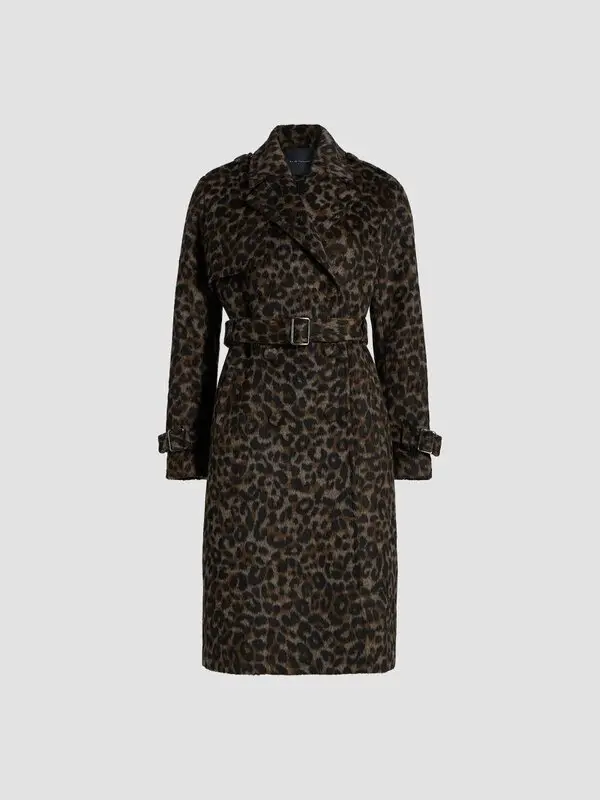 Elie Tahari Courtney -print Belted Coat