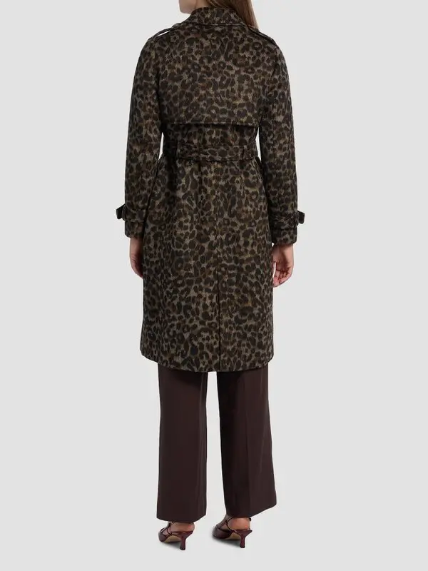 Elie Tahari Courtney -print Belted Coat
