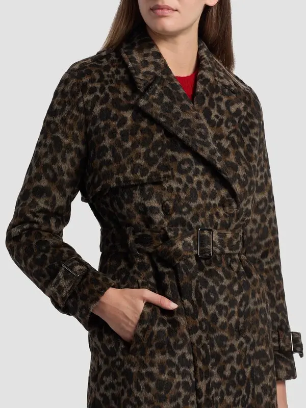 Elie Tahari Courtney -print Belted Coat
