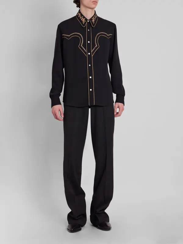 Amiri Western Embroidered Shirt