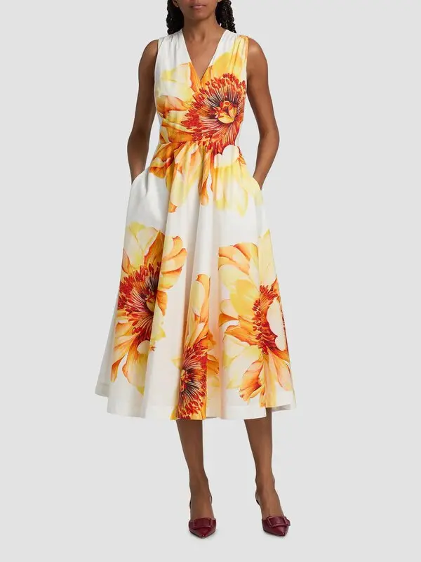 Elie Tahari The Ines Cotton Midi-dress