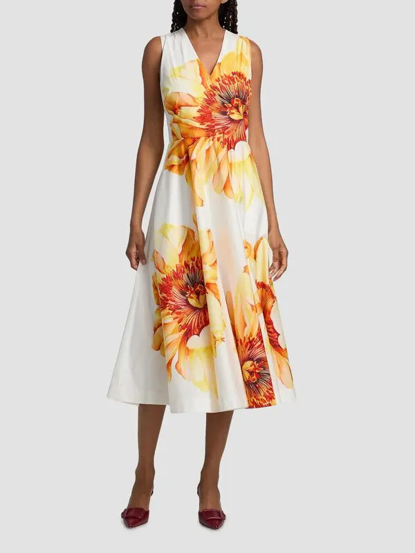 Elie Tahari The Ines Cotton Midi-dress