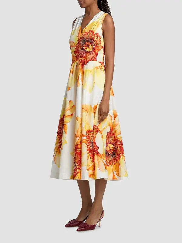 Elie Tahari The Ines Cotton Midi-dress