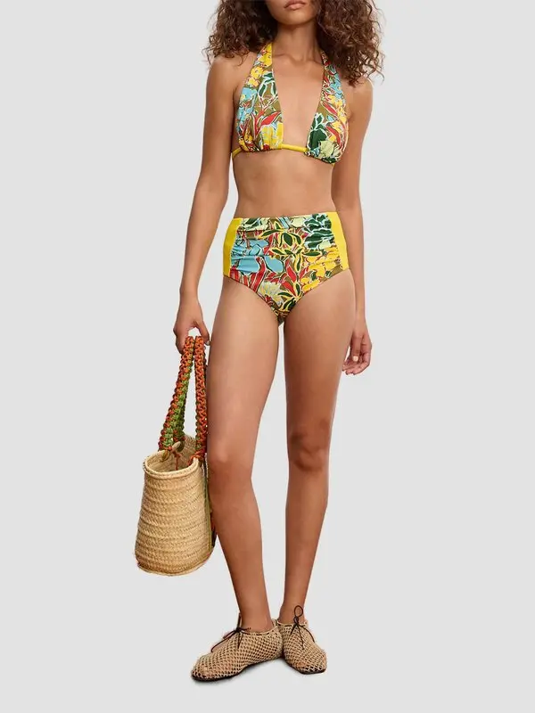 ALEMAIS Solstice Floral Halter Bikini Top