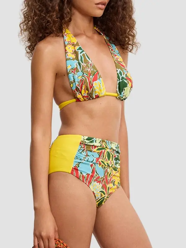 ALEMAIS Solstice Floral Halter Bikini Top