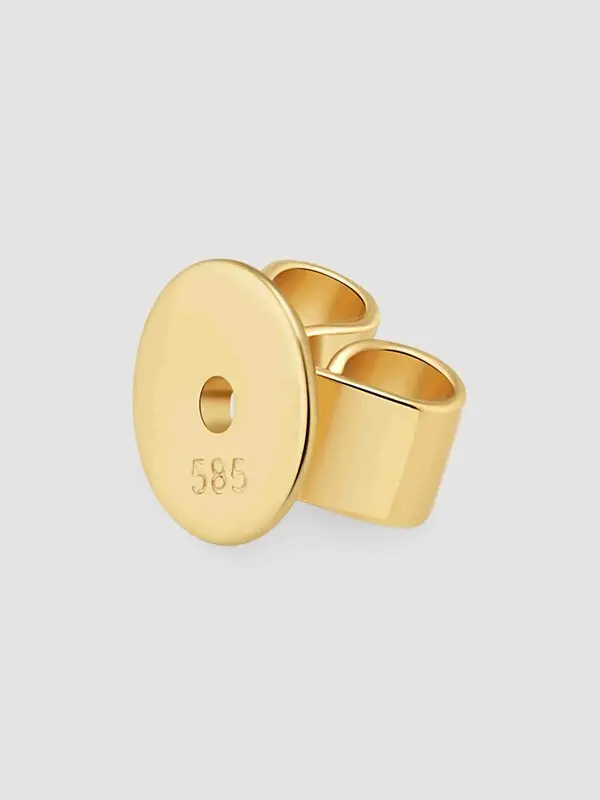 ORADINA 14k Yellow Gold Luxe Letter Diamond Initial Single Stud Earring - Initial X