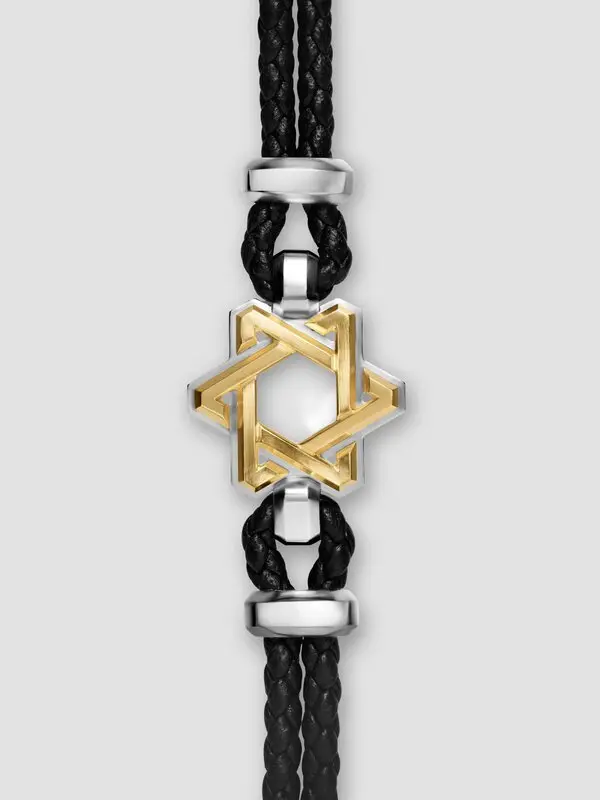David Yurman Streamline Star Of David Bracelet In Leather