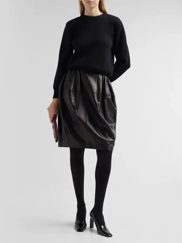 TOTEME Sheath Leather Knee-length Skirt