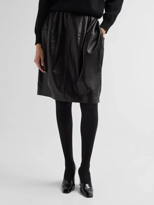 TOTEME Sheath Leather Knee-length Skirt