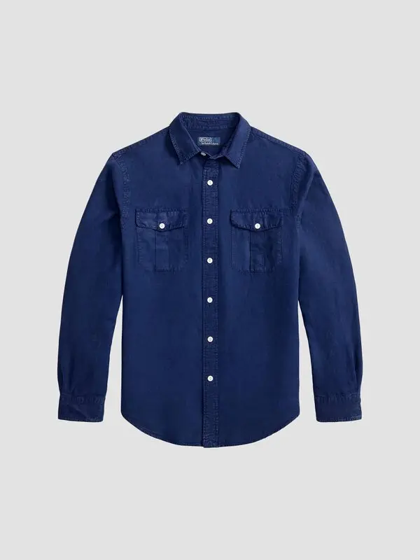 Polo Ralph Lauren Linen-silk Canvas Utility Shirt