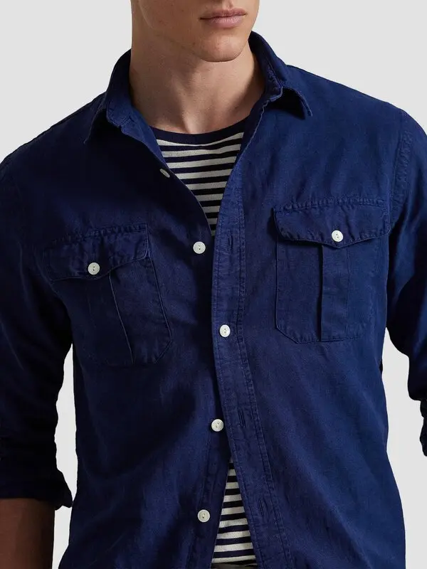 Polo Ralph Lauren Linen-silk Canvas Utility Shirt