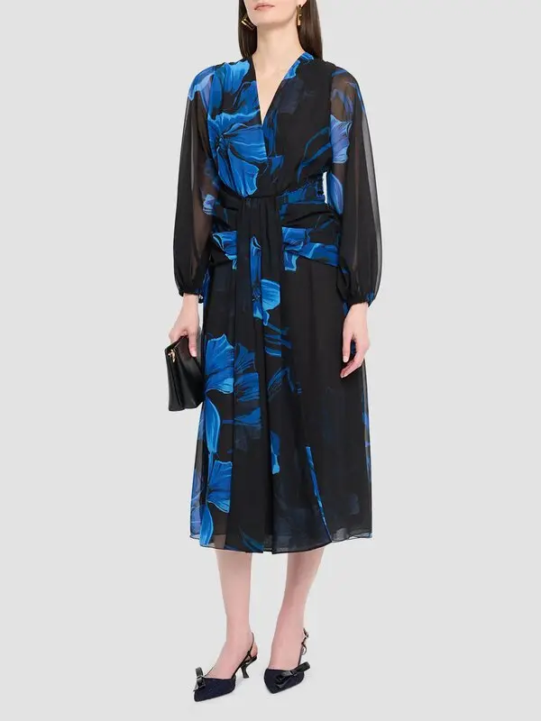 Chiara Boni La Petite Robe Floral Georgette Midi-dress