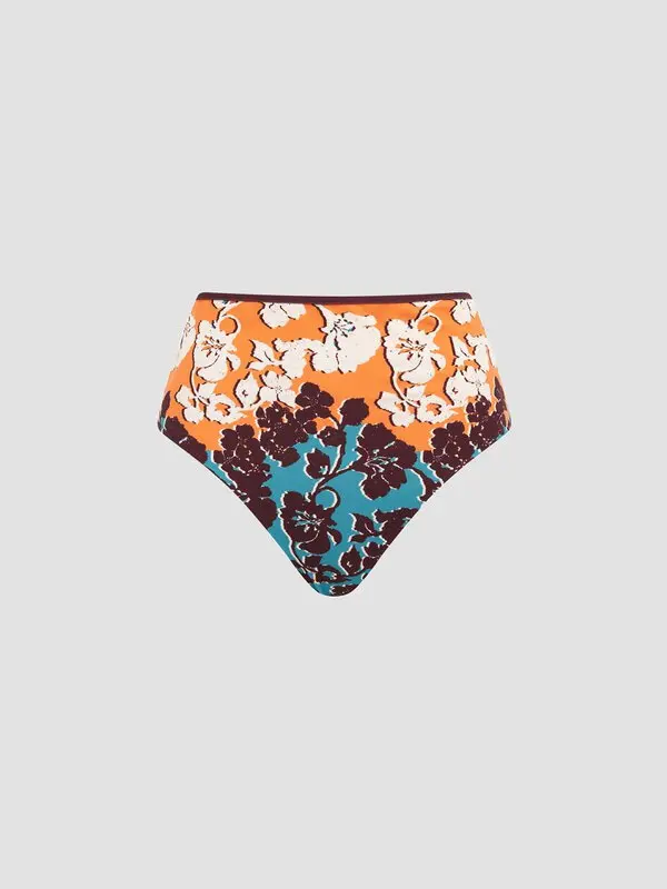 ALEMAIS Splice Floral High-rise Bikini Bottom - Multi