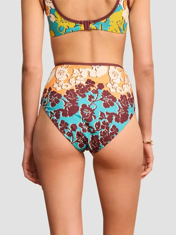 ALEMAIS Splice Floral High-rise Bikini Bottom