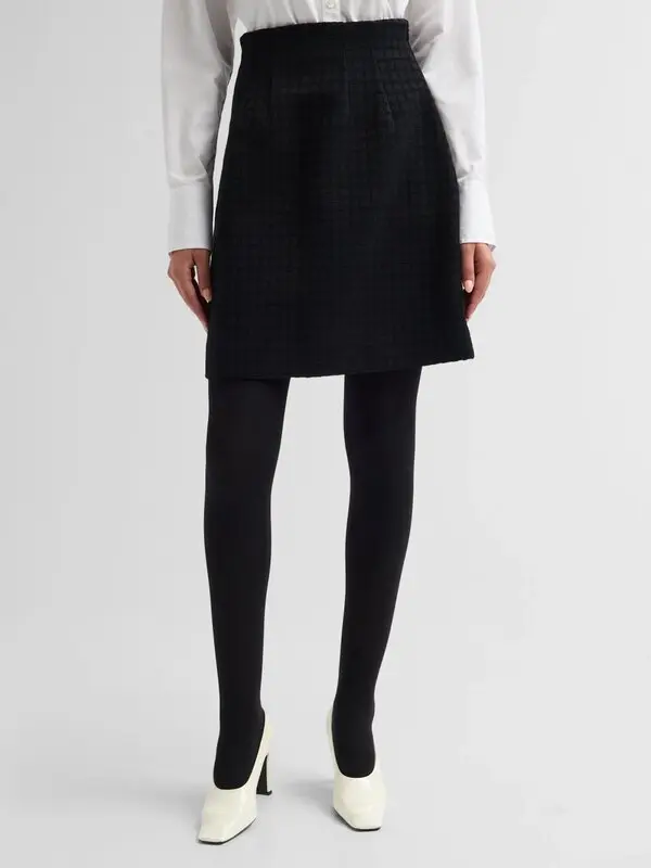 TOTEME Cotton Chenille Curved Mini Skirt