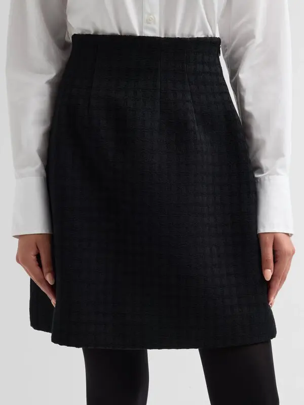TOTEME Cotton Chenille Curved Mini Skirt