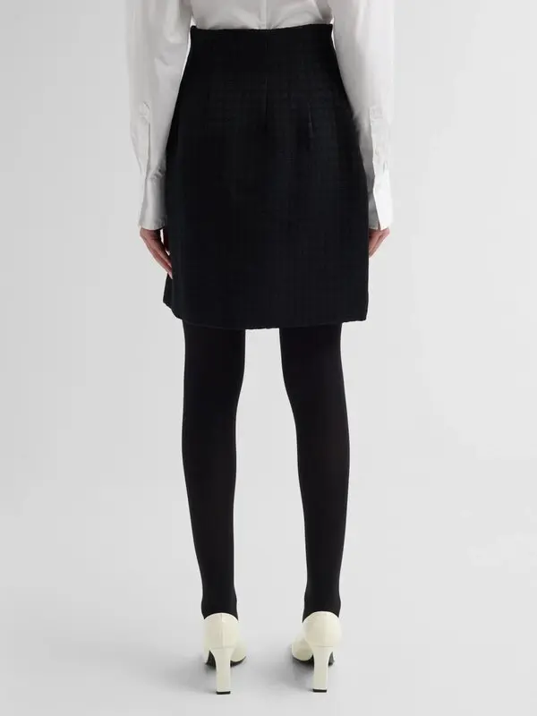 TOTEME Cotton Chenille Curved Mini Skirt