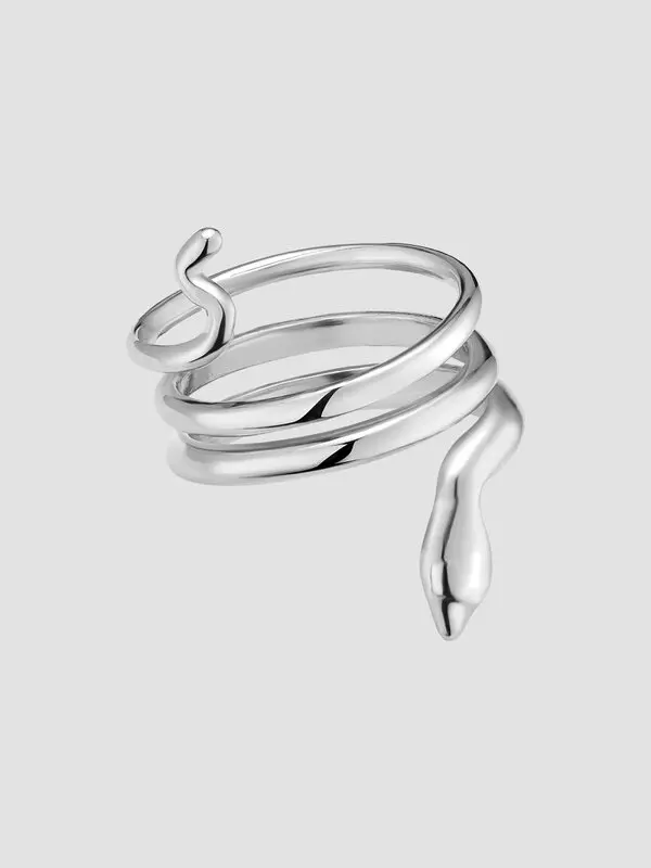 ORADINA Snake Wrap Ring In Sterling