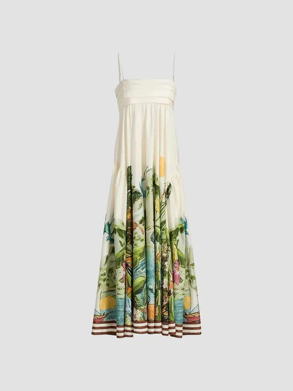 ALEMAIS Toucan Tango Printed Midi-dress