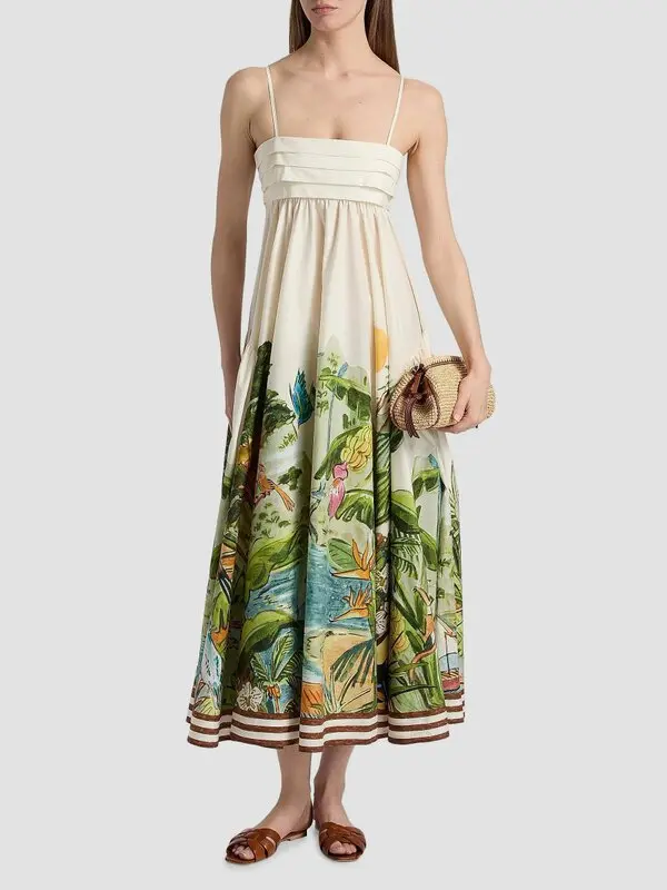 ALEMAIS Toucan Tango Printed Midi-dress