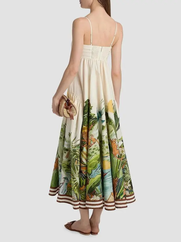 ALEMAIS Toucan Tango Printed Midi-dress
