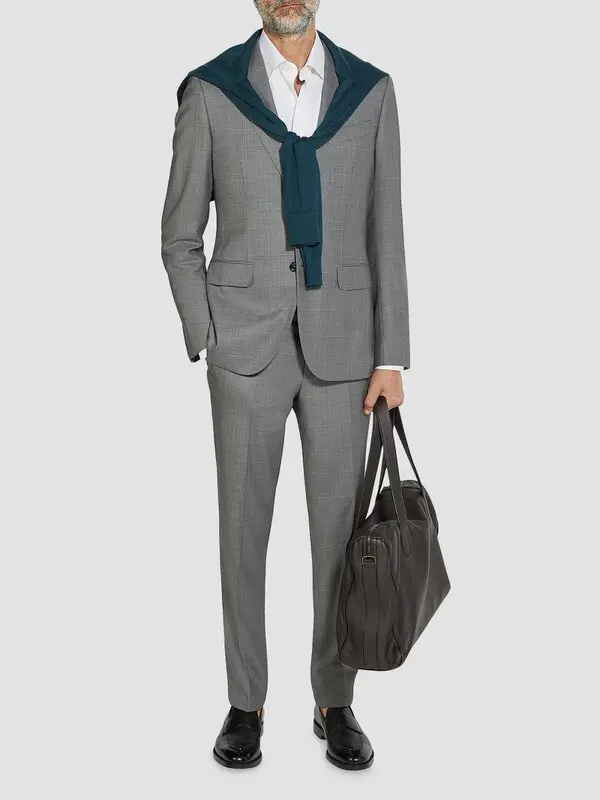 Zegna Over-checked Two-piece Wool Suit