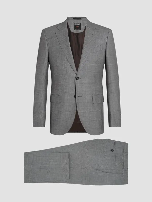 Zegna Over-checked Two-piece Wool Suit