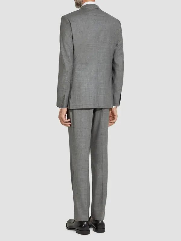 Zegna Over-checked Two-piece Wool Suit