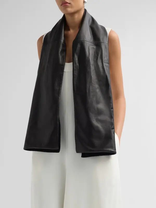 TOTEME Leather Cashmere Scarf