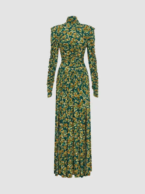 ALEMAIS Clem Floral Ruched Maxi Dress