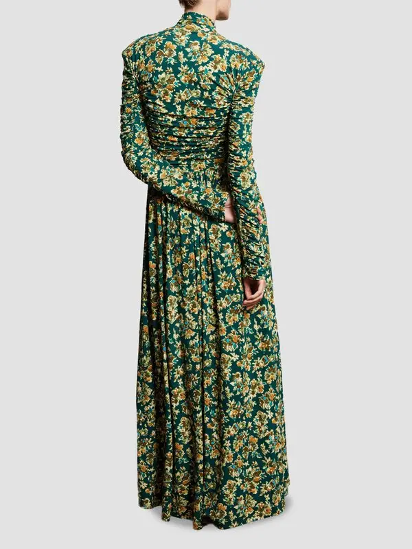 ALEMAIS Clem Floral Ruched Maxi Dress