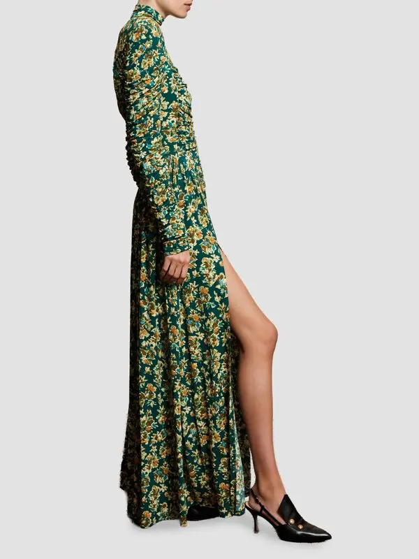 ALEMAIS Clem Floral Ruched Maxi Dress