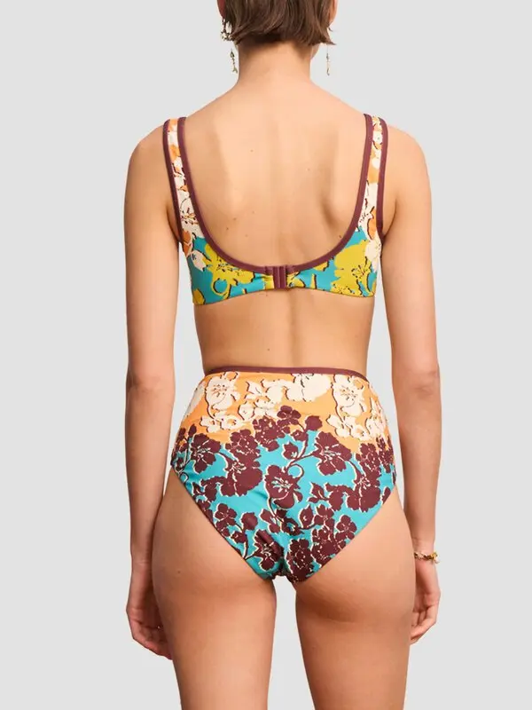 ALEMAIS Splice Floral Scoopneck Bikini Top