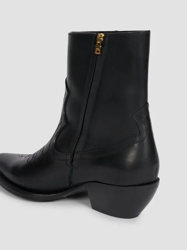 Amiri 40mm Western-style Leather Ankle Boots