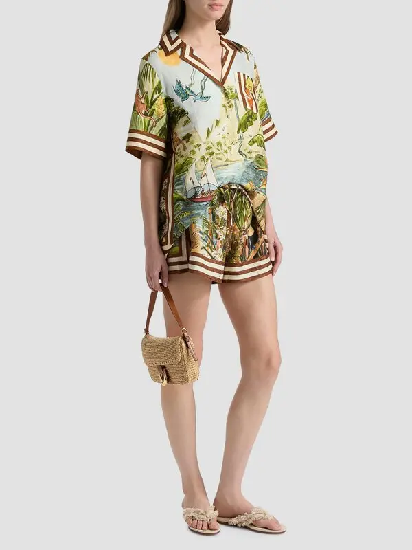 ALEMAIS Toucan Tango Linen Short-sleeve Shirt