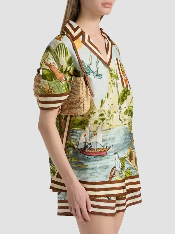 ALEMAIS Toucan Tango Linen Short-sleeve Shirt