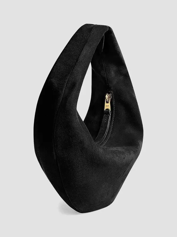 Khaite Olivia Mini Suede Hobo Bag - Black