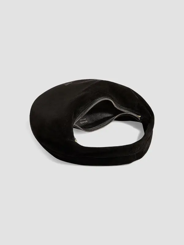 Khaite Olivia Mini Suede Hobo Bag - Black