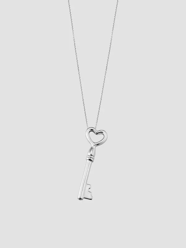 ORADINA Key To My Heart Pendant Necklace In Sterling - Silver