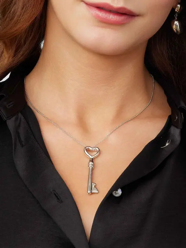 ORADINA Key To My Heart Pendant Necklace In Sterling