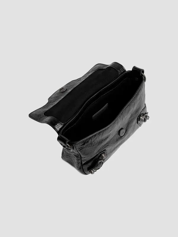 Balenciaga Le City Flap Nano Crossbody Bag - Black