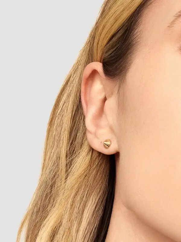 ORADINA 14k Yellow Prism Studs