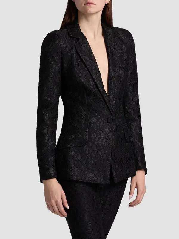 Chiara Boni La Petite Robe Mosi Lace Single-breasted Blazer
