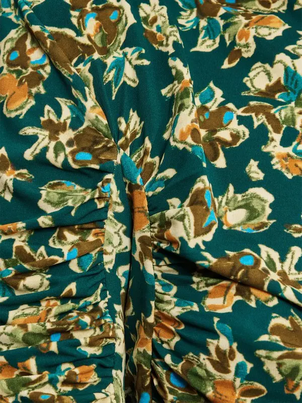 ALEMAIS Clem Ruched Floral Top