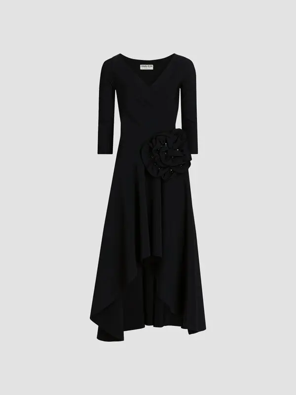 Chiara Boni La Petite Robe Rahim Rosette-embellished Midi-dress