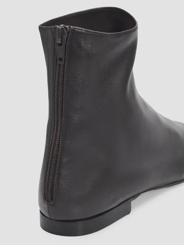 TOTEME Contour Leather Ankle Boots