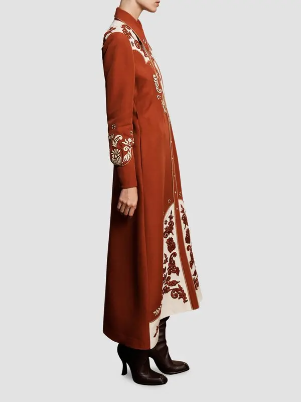 ALEMAIS Duke Embroidered Midi Shirtdress