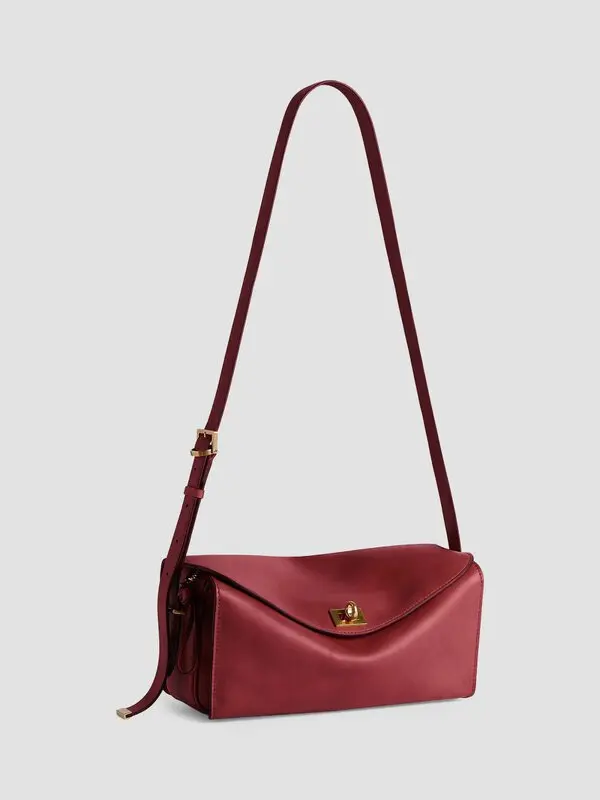 Balenciaga Le 7 Medium Shoulder Bag - Ruby Moka