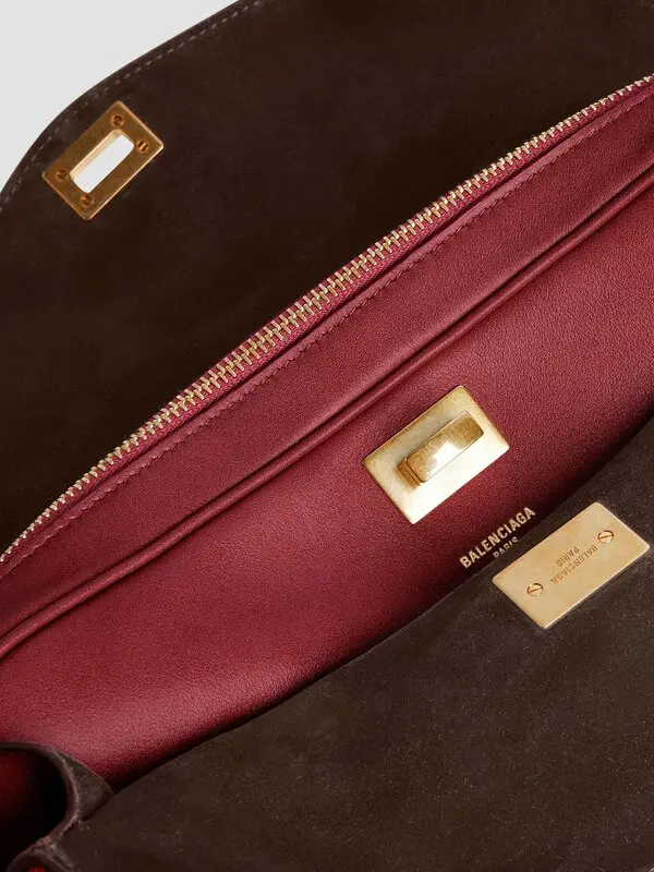 Balenciaga Le 7 Medium Shoulder Bag - Ruby Moka