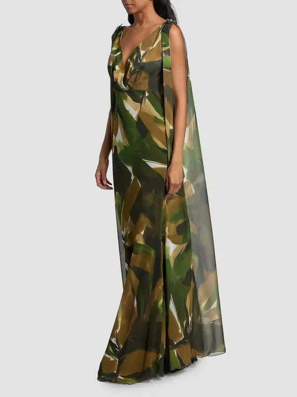 Chiara Boni La Petite Robe Vetas Embellished Georgette Gown